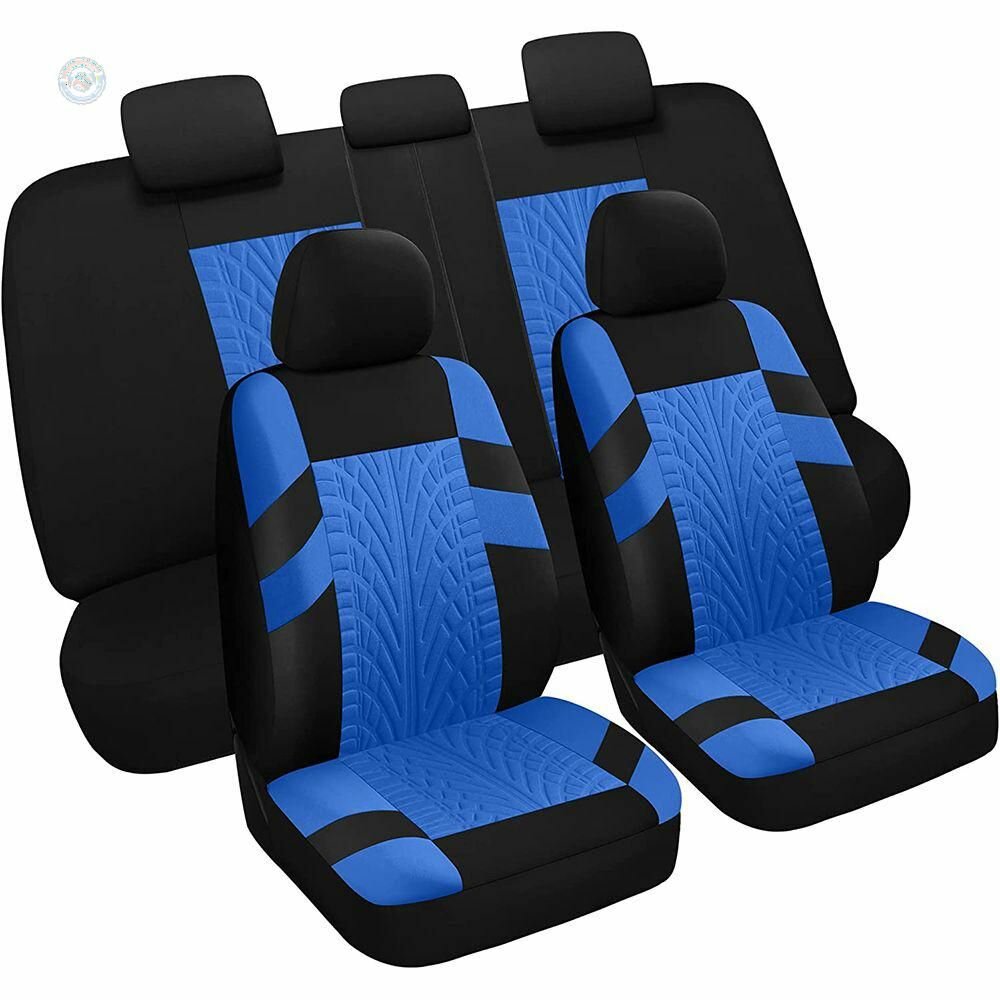 Универсальный чехол для сидений автомобиля на 5 мест из полиэфирного волокна с защитой от износа и стильным дизайном