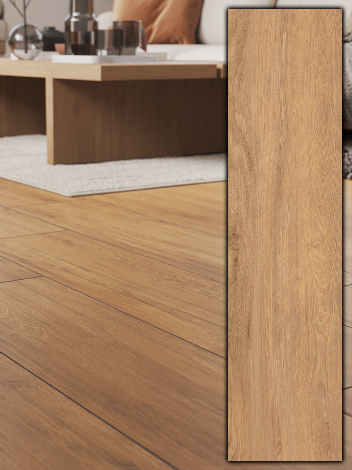 Керамогранит Cersanit Bonsai Tree Бежевый 21,8x89,8, под дерево, матовый, рельеф, цена за упаковку (6 плиток - 1,174 кв. м)