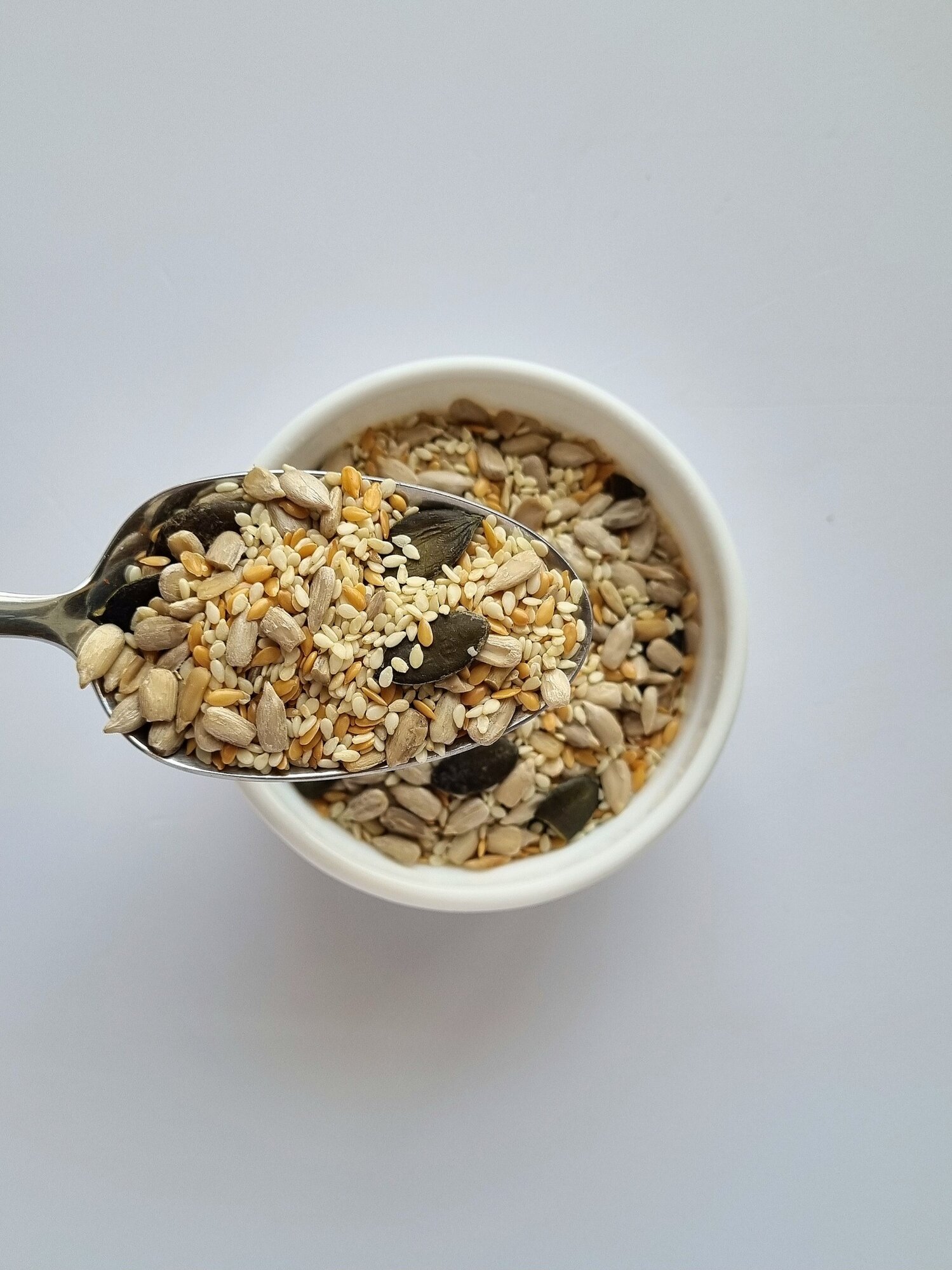 Смесь семян для салата ecoapple с тыквенными семечками, кунжутом, семенами подсолнечника и семенами льна , 250 г