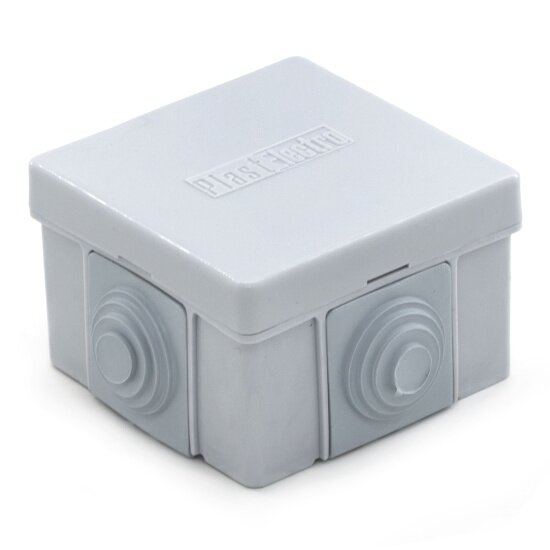 Ремоколор Разветвительные коробка для наружного монтажа, с крышкой, из полипропилена, 4 ввода, 65x65x40мм, IP54, (шт.) 89-0-184