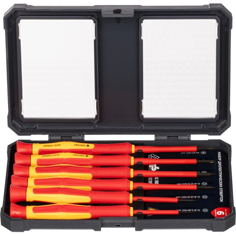 Набор отверток диэлектрических Topfort 6 предметов (VDE 547306)