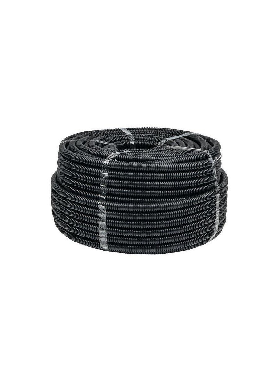 Труба гофрированная d20мм с протяжкой безгалоген. трудногорючая (FRHF) (уп.100м) Plast PROxima EKF FRHF-20