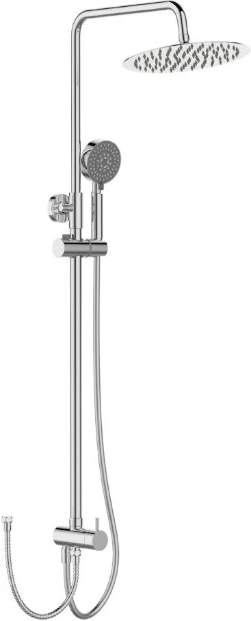 Душевая стойка BelBagno Ancona DOC2FD CRM хром, глянцевая, душевая система с тропическим душем, без смесителя, латунная