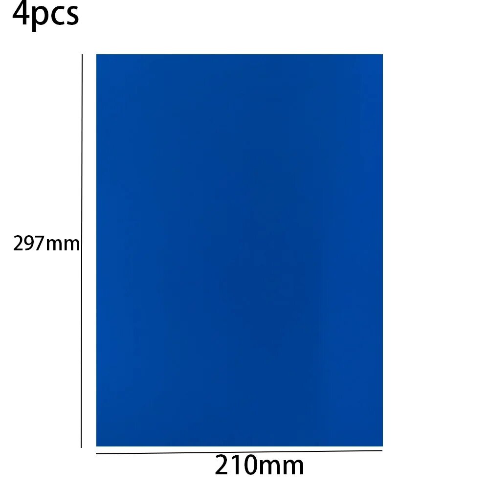 Неоновая светящаяся в темноте бумага, набор из 4 листов Синий, 1set 4pcs