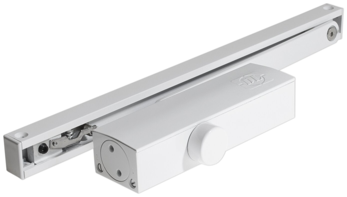 Доводчик дверной DOORLOCK DL100S морозостойкий, от 40 до 65 кг с фиксацией в открытом положении
