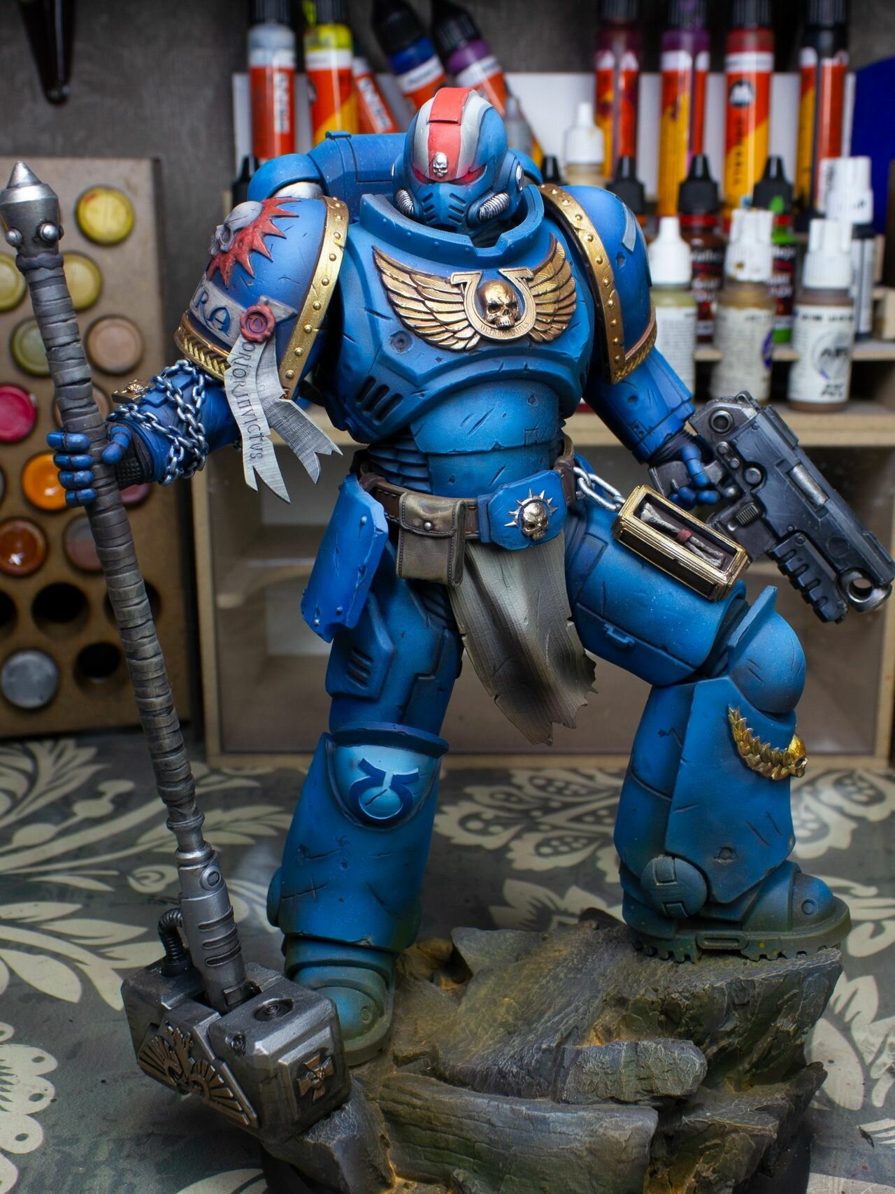 Статуэтка фигурка коллекционная Титус, 26 см, художественная ручная роспись, Warhammer 40000, Space Marine