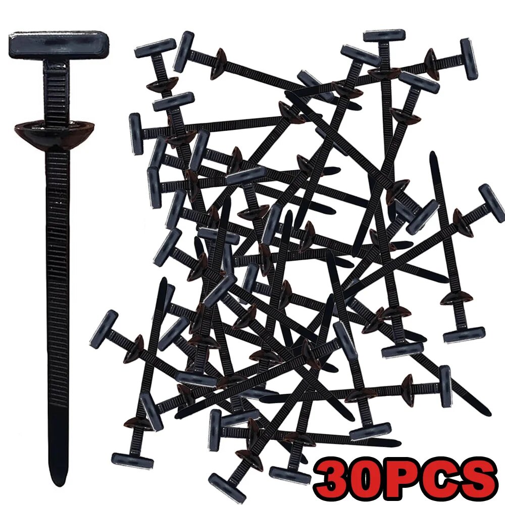 Нейлоновая пряжка для кабельной стяжки, автоматический крепежный винт, сменный зажим, автомобильное крыло, багажник, защита двигателя, панель управления проводом, безопасный универсальный 30PCS