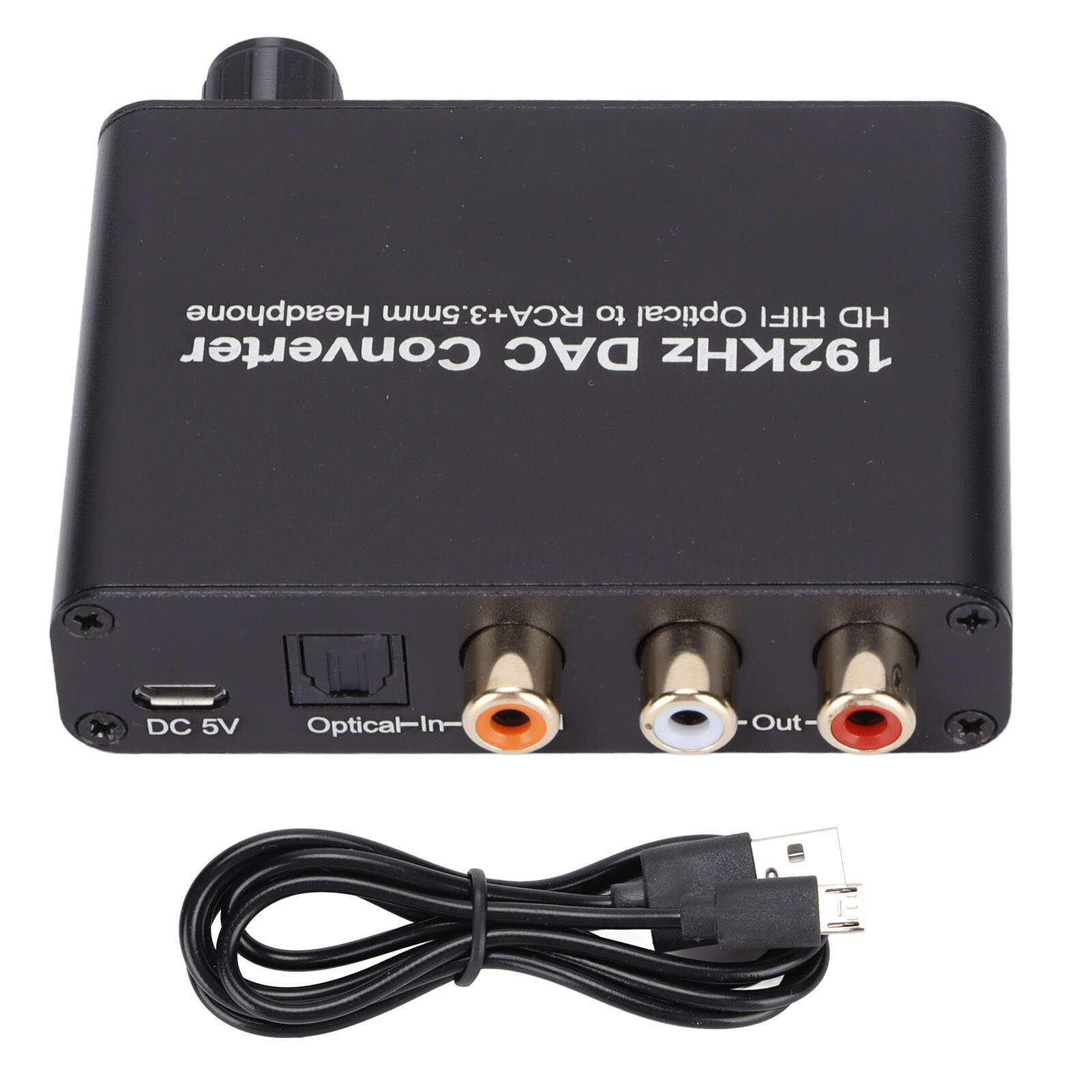 192KHz DAC Audio Converter Fiber to Return Channel HD HIFI For PC CD DVD