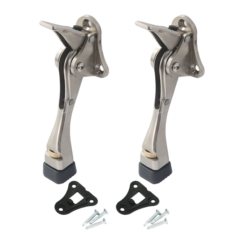 2шт Регулируемый Откидной Дверной Упор Из Цинкового Сплава Дверной Упор Для Защиты Стен