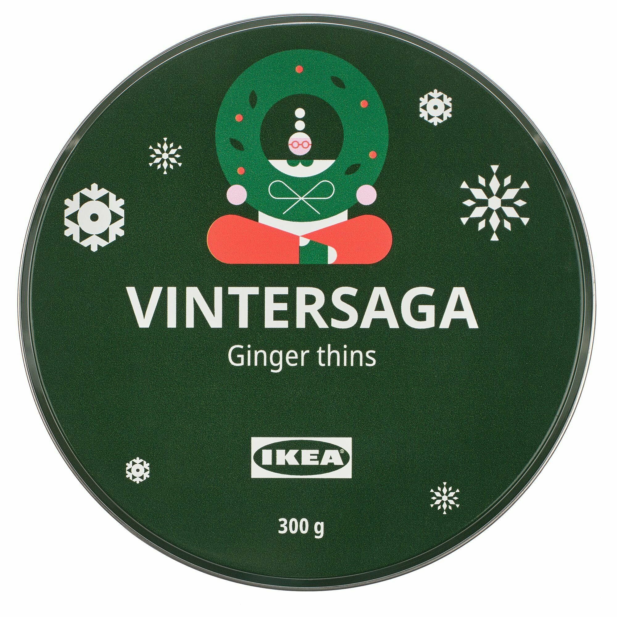 Имбирное печенье IKEA VINTERSAGA в жестяной коробке, 300 г