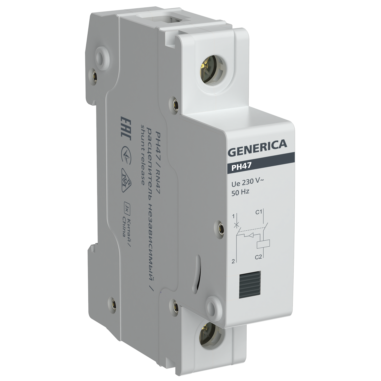 Расцепитель независимый РН47 на DIN-рейку GENERICA, IEK MVA21D-RN-G (1 шт.)