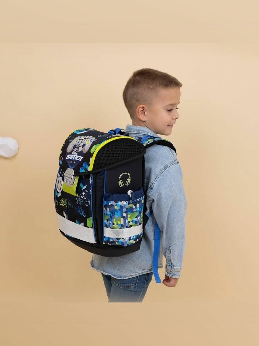 BELMIL Ранец рюкзак школьный каркасный с пластиковым дном, вес 900 г, 32x19x36 см, модель CLASSY