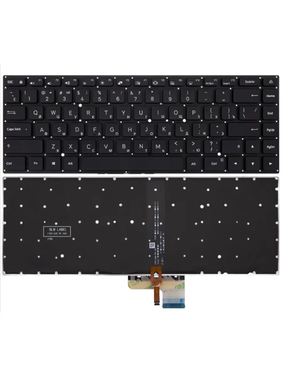 Клавиатура Xiaomi Mi RedmiBook Pro 15 XMA2007-AB черная с п