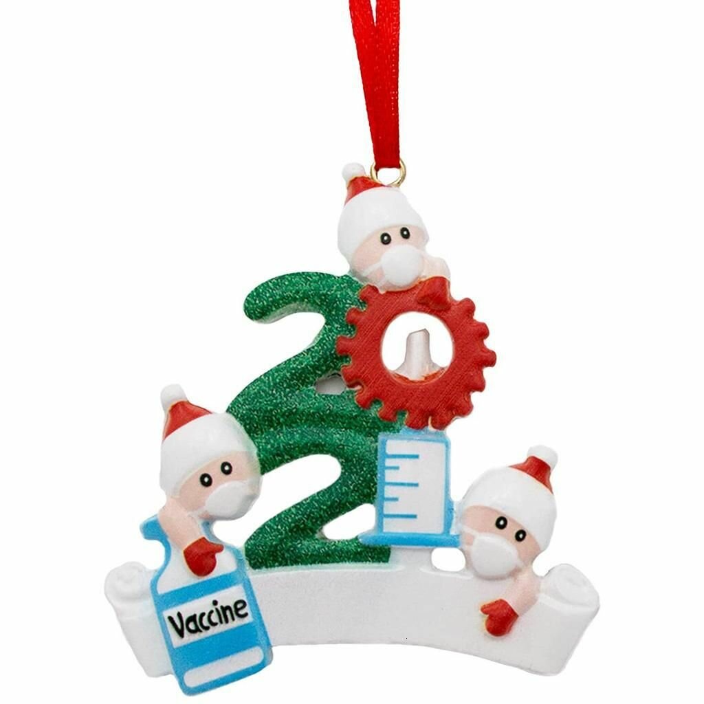 Самодельная маска с написанным от руки именем Снеговика, подвеска на Рождественскую елку-3 человека