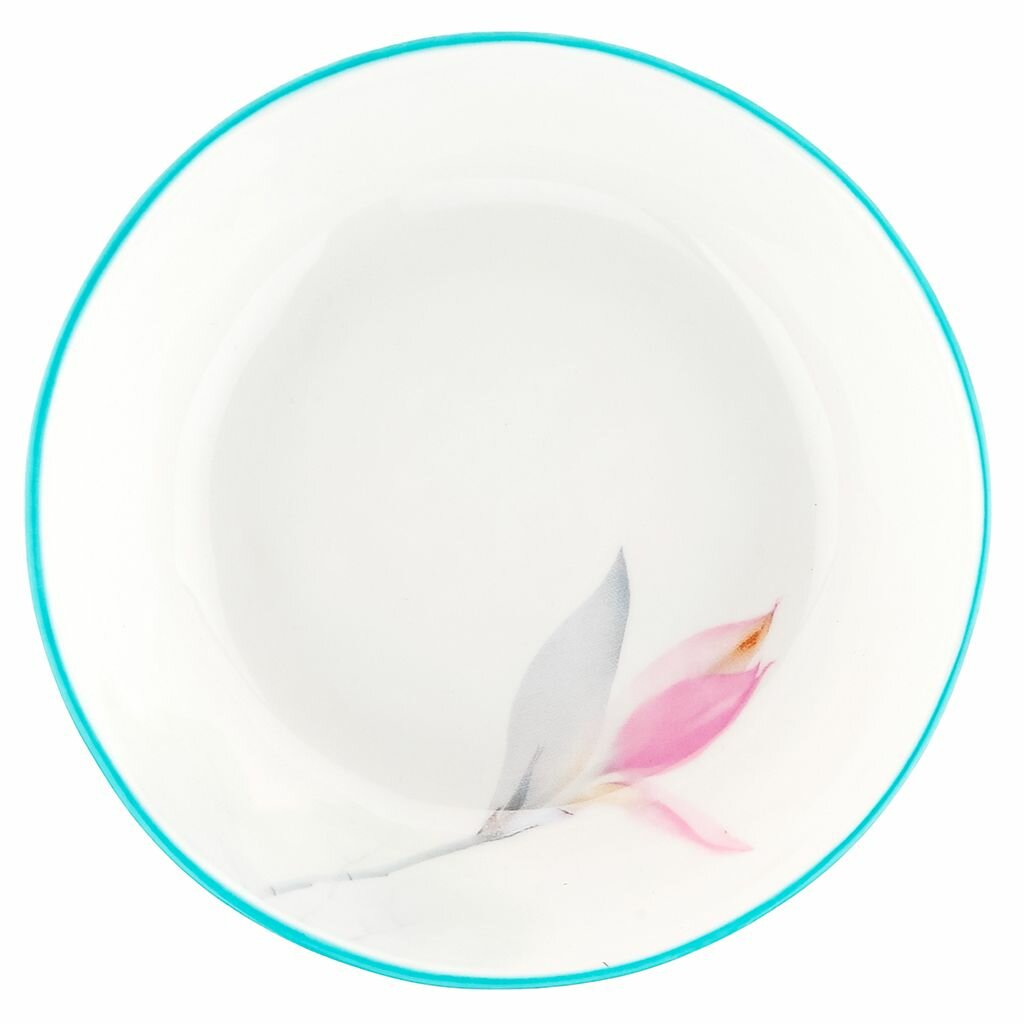 "Мери" Блюдце-розетка для варенья фарфоровое д10,2см h3,4см, с деколью, отводка