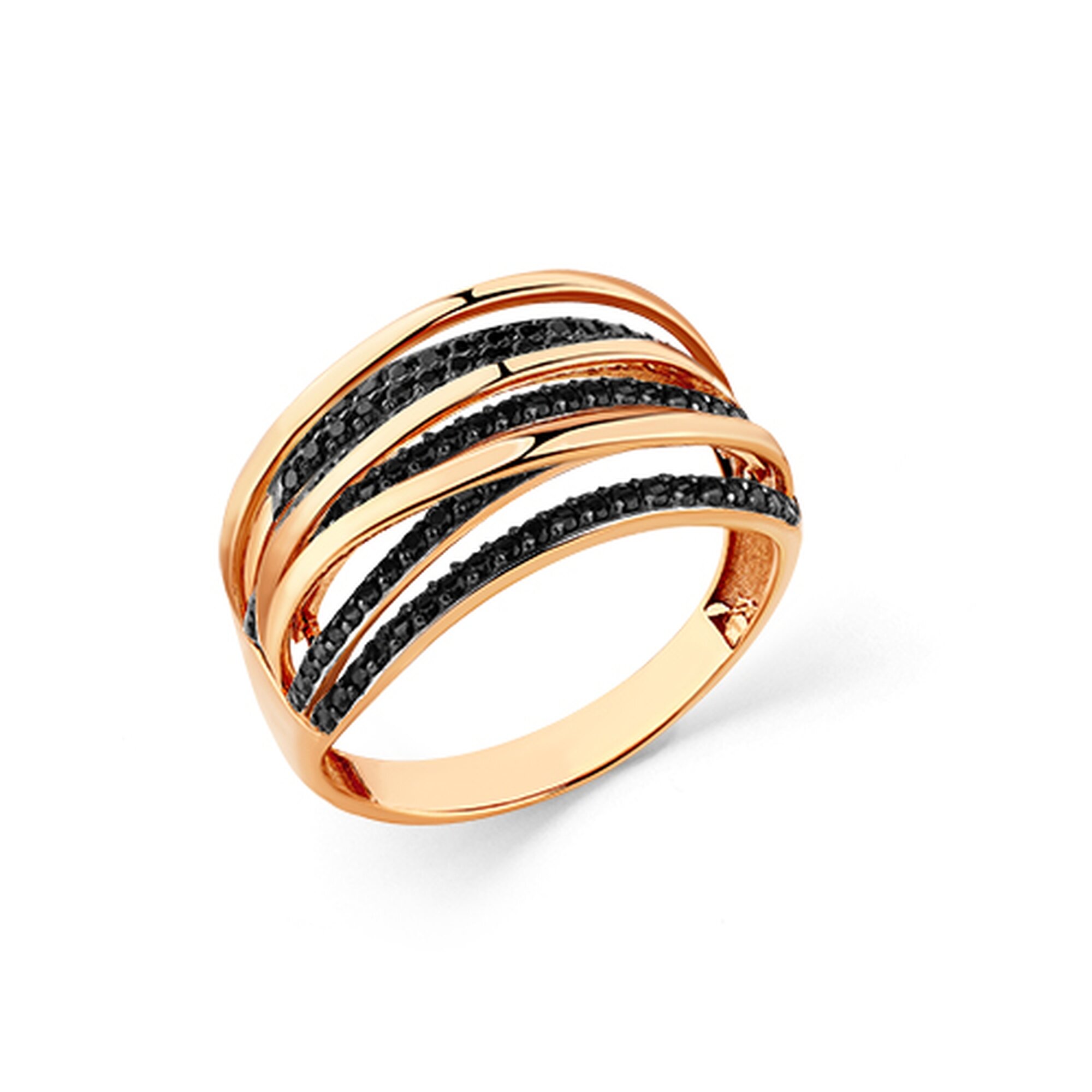 Кольцо, красное золото, 585 проба, шпинель