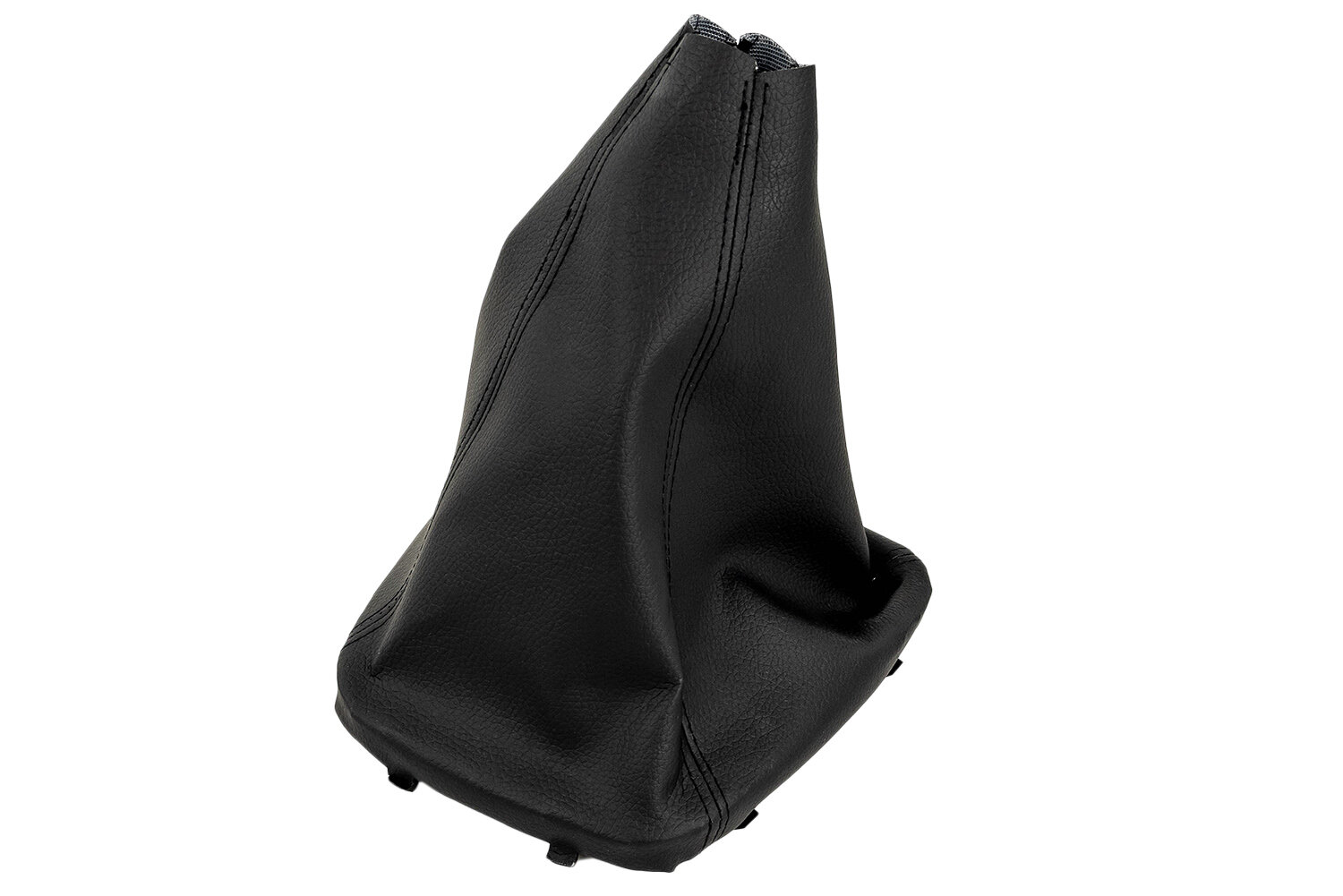 Ручка КПП с черной лаковой вставкой Sal-Man с пыльником на Лада Гранта с кулисой (прямоугольный шток)