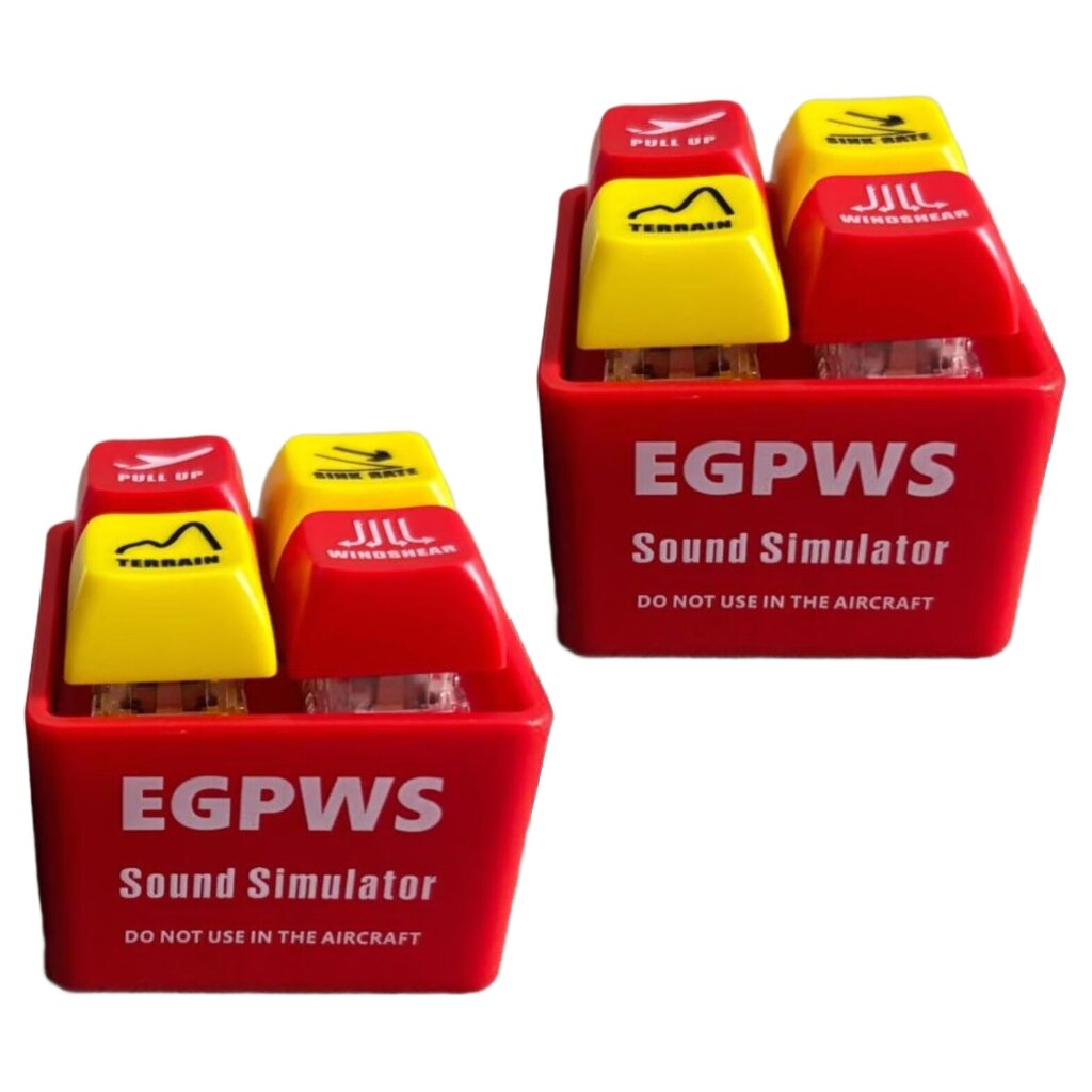 Интерактивный брелок с двойной кнопкой сигнализации и подсветкой в авиационной тематике