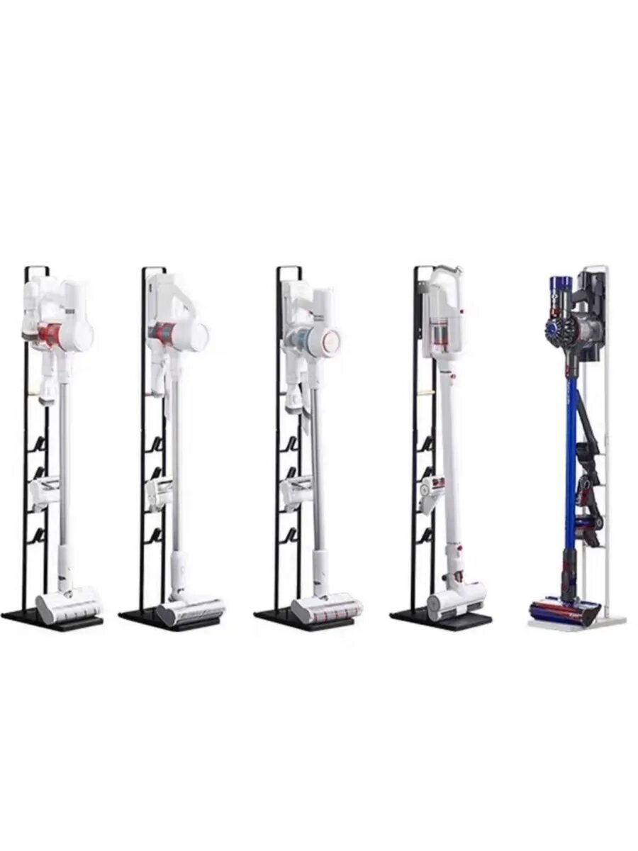 Стойка для пылесоса, вертикальная, белая, с креплением