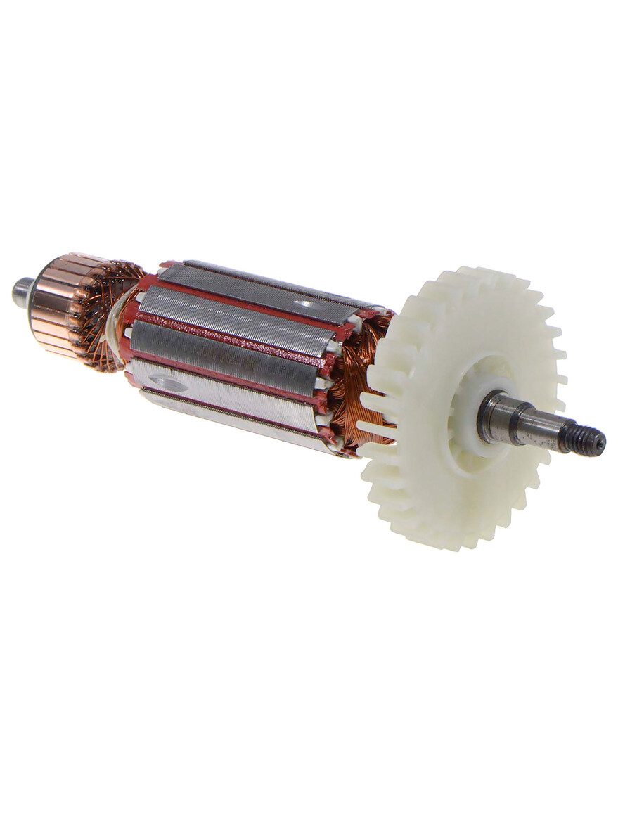 Ротор (Якорь) КД (L-157 мм, D-32 мм, резьба М6 (шаг 1.0 мм)) для болгарки (УШМ) ЗУБР УШМ-115-805 УШМ