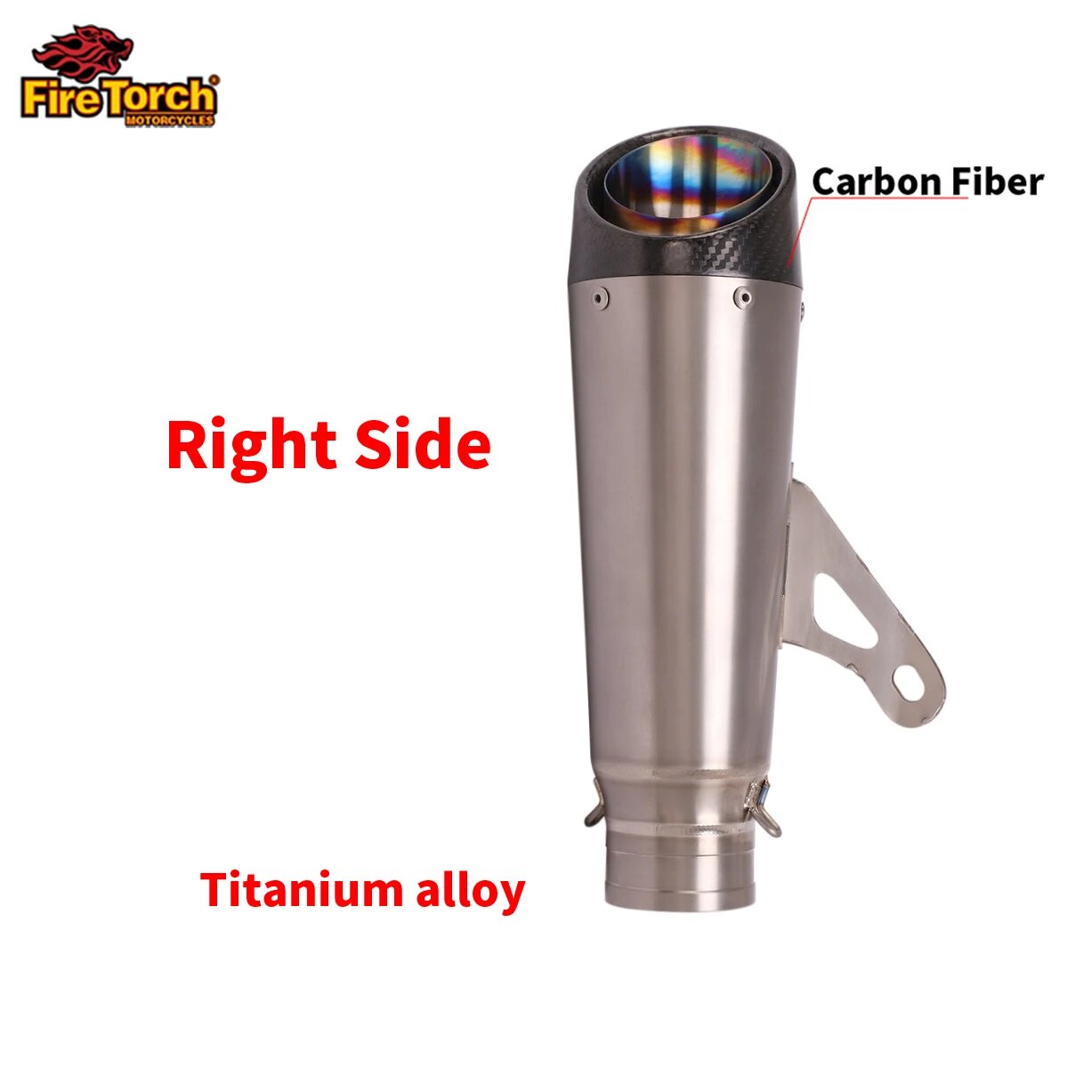 Универсальный глушитель для выхлопной трубы мотоцикла Z1000 S1000RR CBR650R, глушитель левый и правый из титанового сплава, 51 мм, 60 мм Right-C-60MM