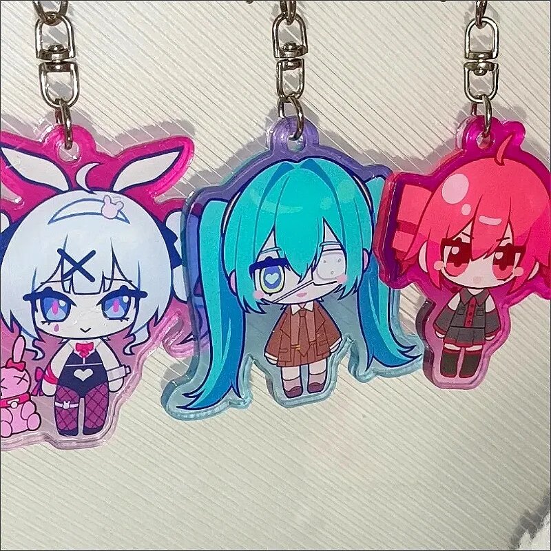 Аниме Kasane Teto брелок для женщин Мику акриловый брелок для ключей сумки подвески брелок кулон коллекция орнамент дети друзья подарок Cos