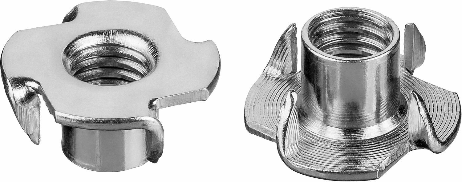 Гайки врезные ЗУБР DIN 1624, резьба М4х8 мм, цинк, 5 кг