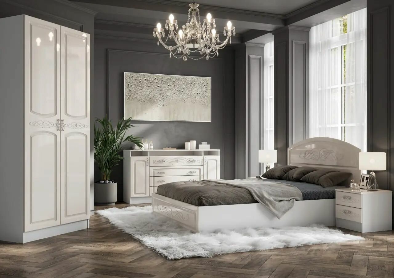 Комплект спальной Венеция 3 с кроватью КР-160 (Интерьер-Центр)