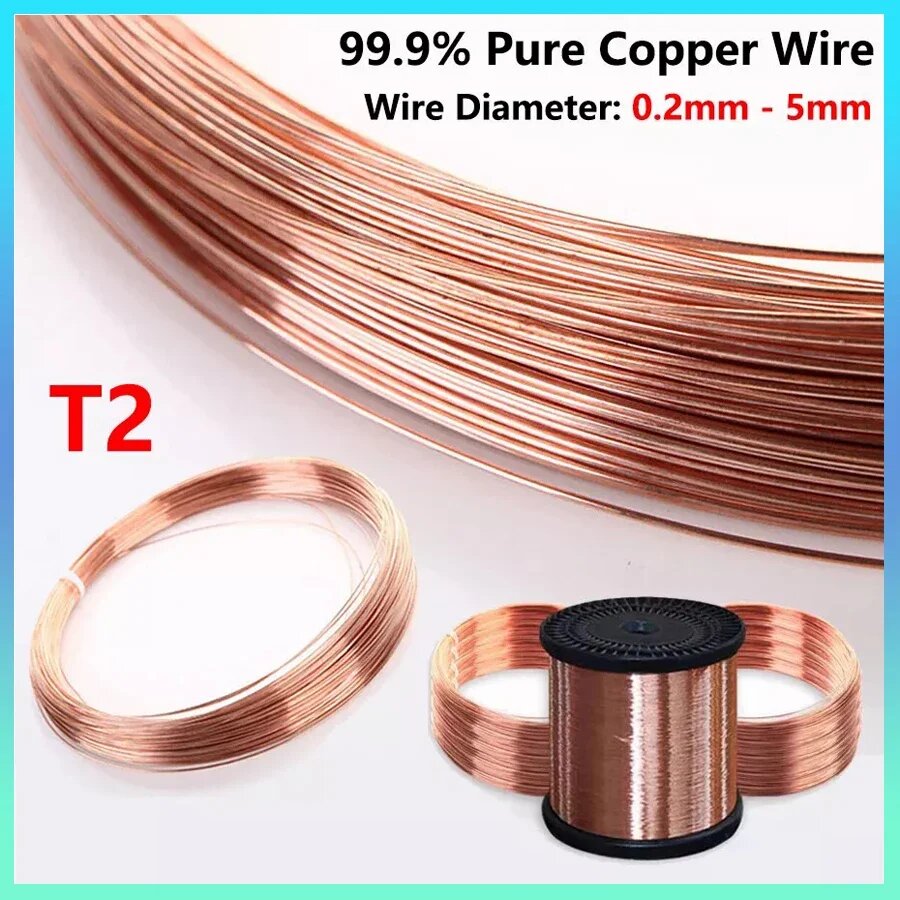 Медная проволока T2 0,2-5 мм 1mm(5 Meter)