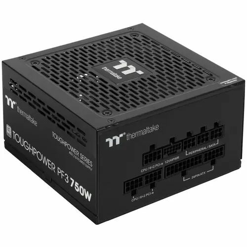 Блок питания Thermaltake Toughpower PF3 750W (PS-TPD-0750FNFAPx-3) черный - 750 Вт, Platinum, ATX 20+4 пин, 4 pin + 4 pin x2 CPU, 8 SATA, 4 x 6+2 pin PCI-E