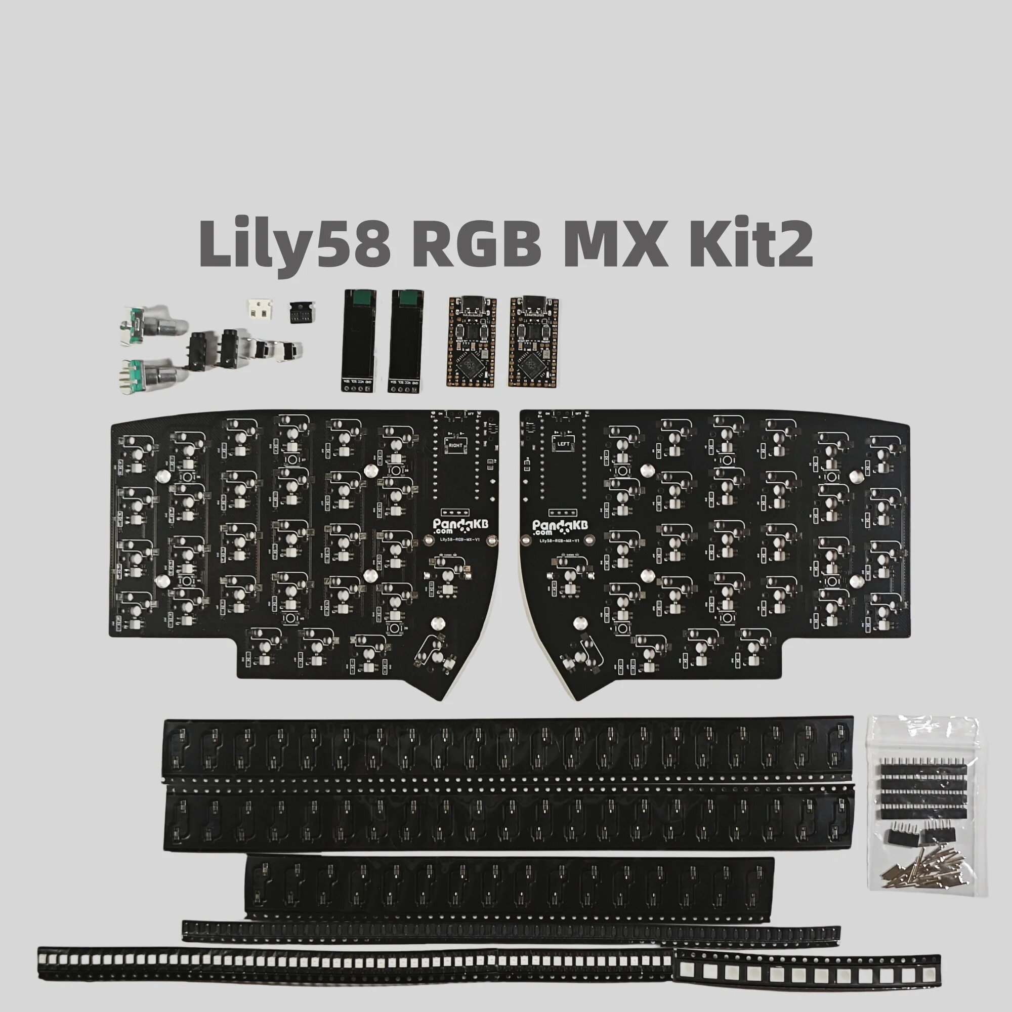 MiFuny Lily58 RGB MX Плата для клавиатуры, lily58 kit2 wired