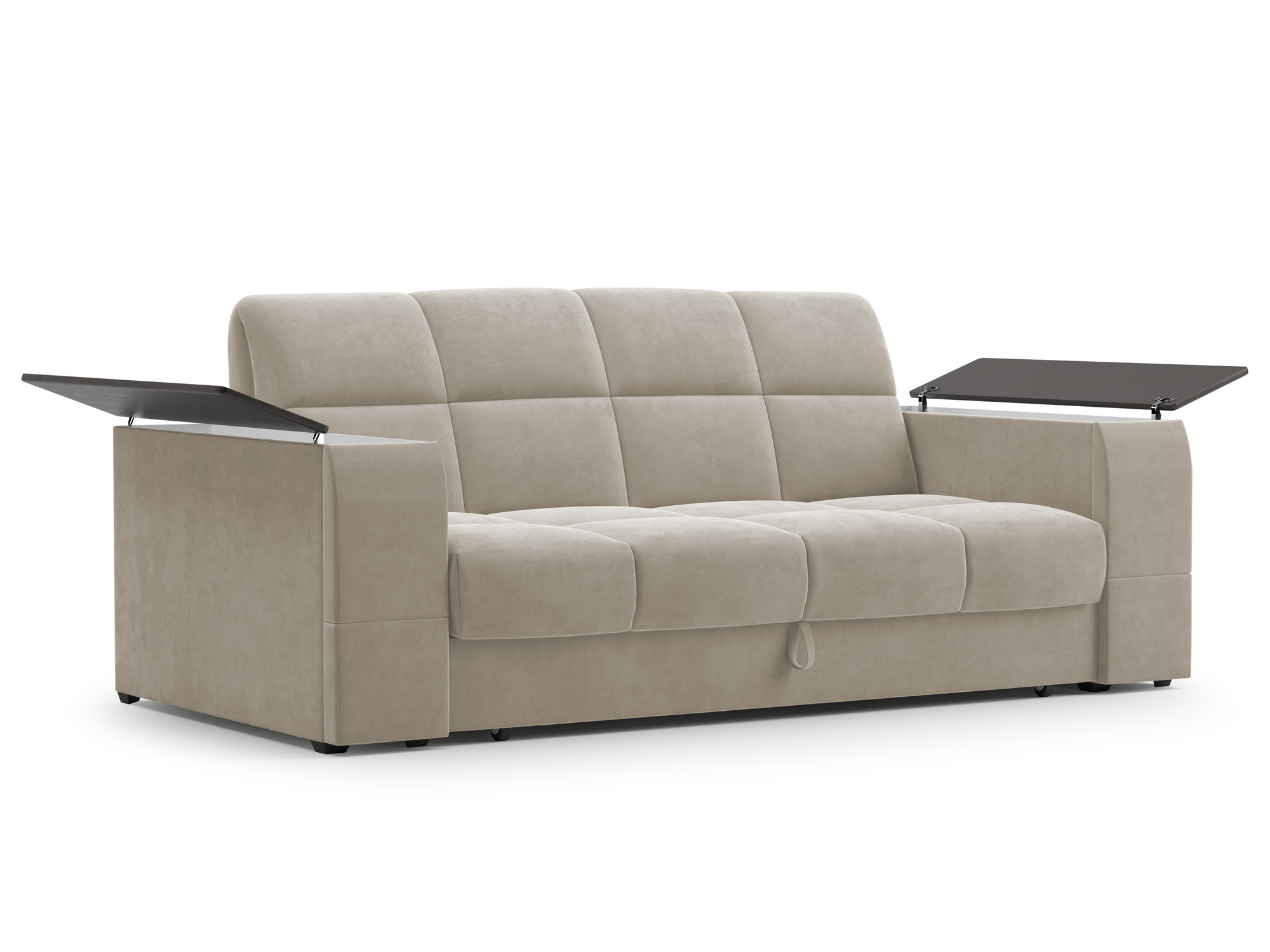 Диван-кровать Флай, аккордеон, ортопедическое основание, подлокотники короб+короб, 160*200, съемный чехол, велюр.