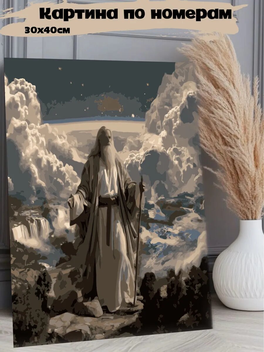 Картина по номерам 30x40 см старец