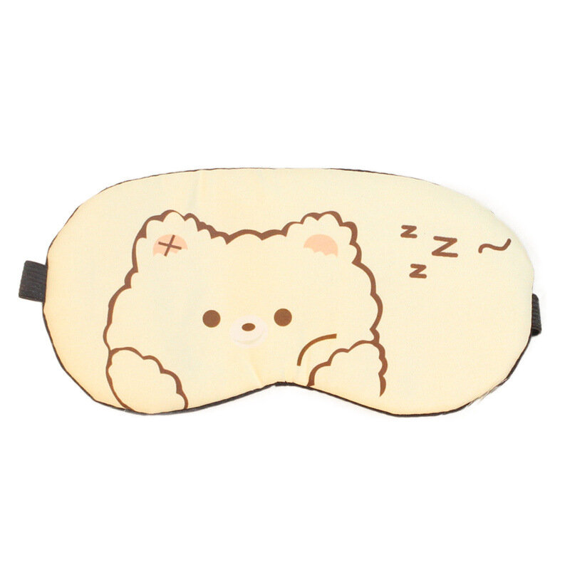 Милая маска для сна с изображением мультяшного медведя, мягкие плюшевые маски для сна для детей и взрослых, светонепроницаемая повязка на глаза, удобная маска для сна, регулируемая повязка для сна во время путешествий и сна