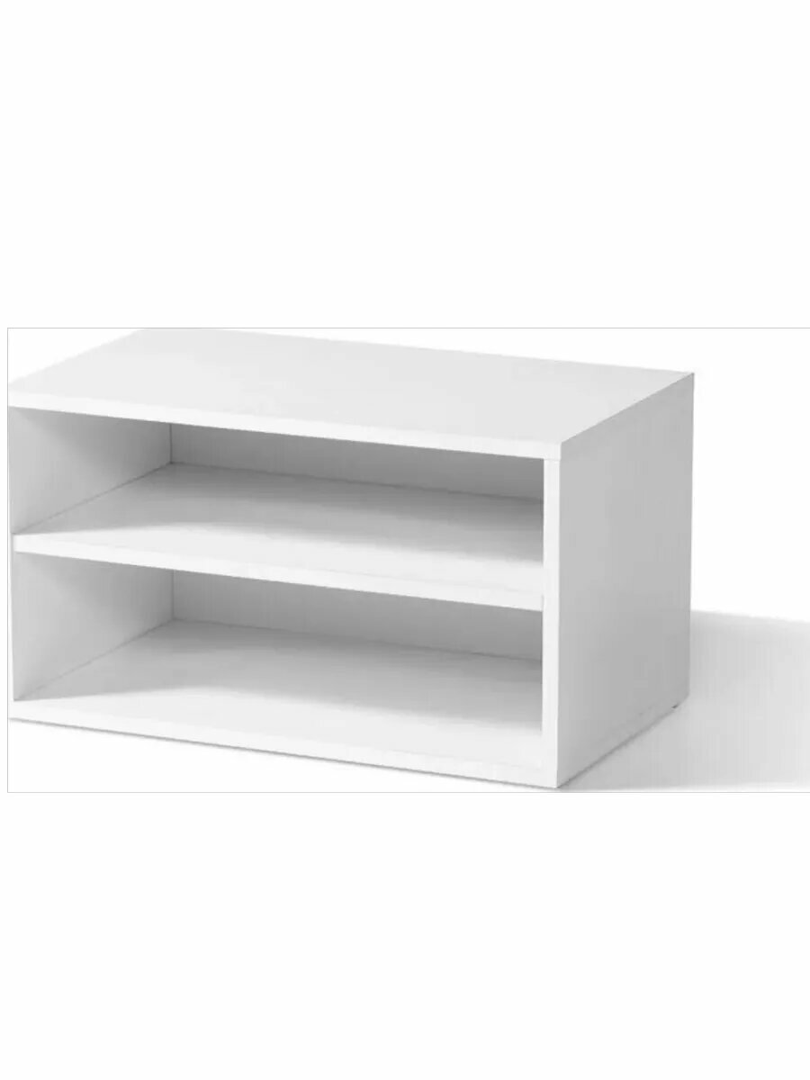 Обувница с открытыми полками Бен-1 белый 2 полки 6 пар