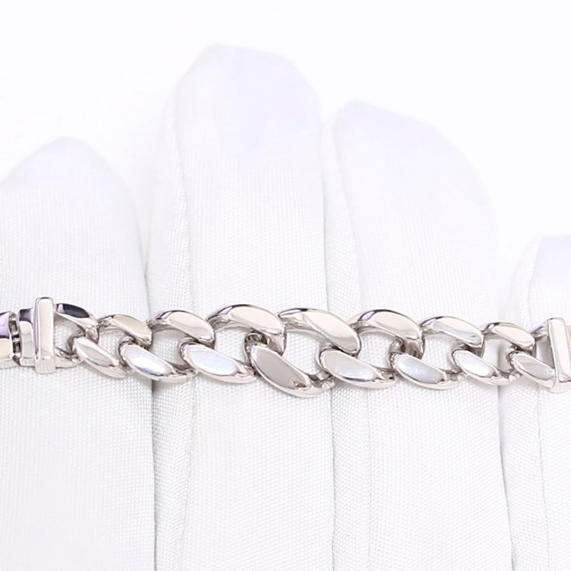 Глидерный браслет, серебро, 925 проба, родирование