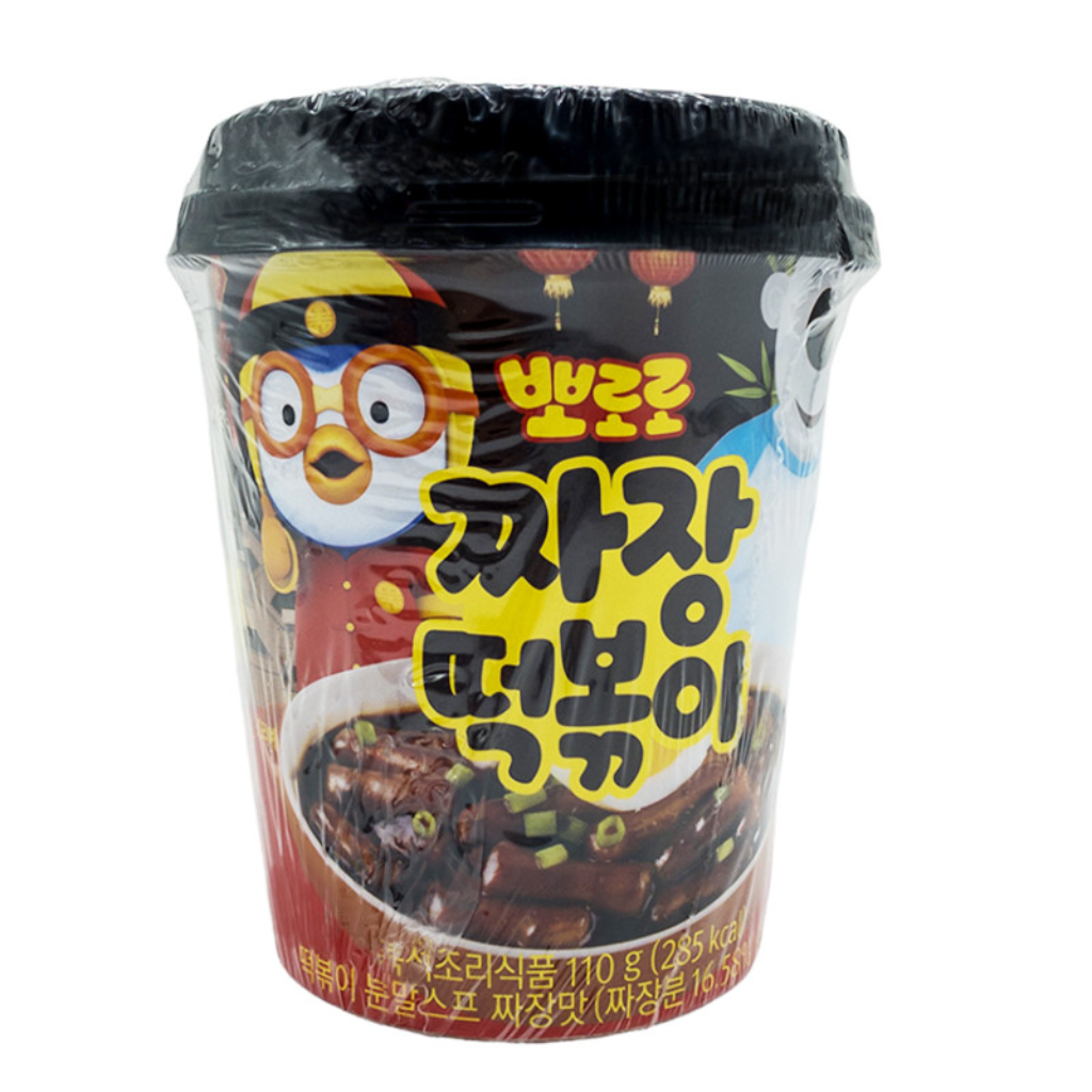 Рисовые палочки Пороро Ттеокбокки с соусом черной фасоли 110 г, Южная Корея