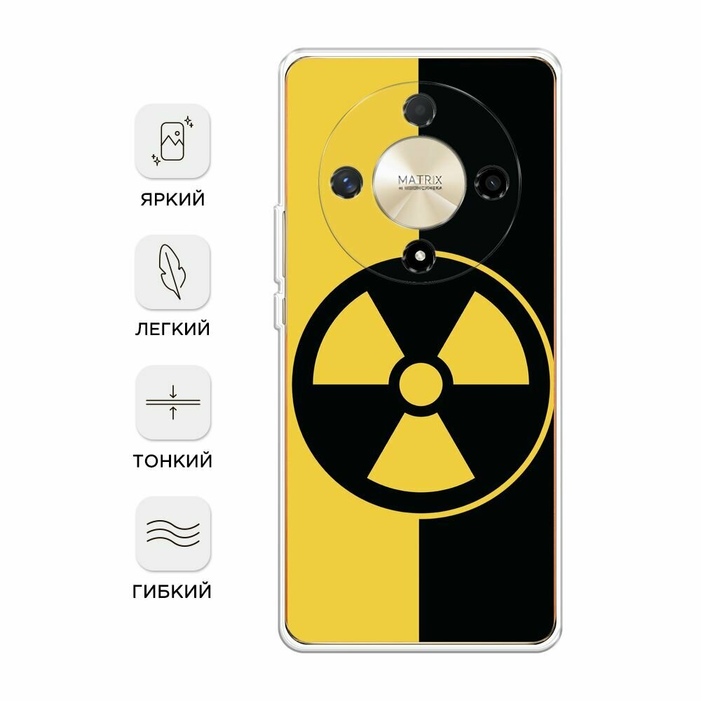 Чехол на Honor X9b / Хонор X9B с принтом Эмблема черно-желтая — фото 1