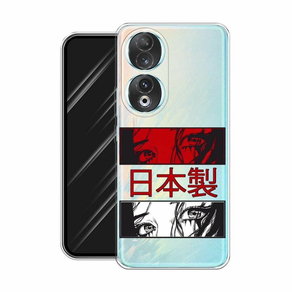 Чехол на Honor 90 / Хонор 90 с принтом "Аниме глаза манга", прозрачный — фото 1