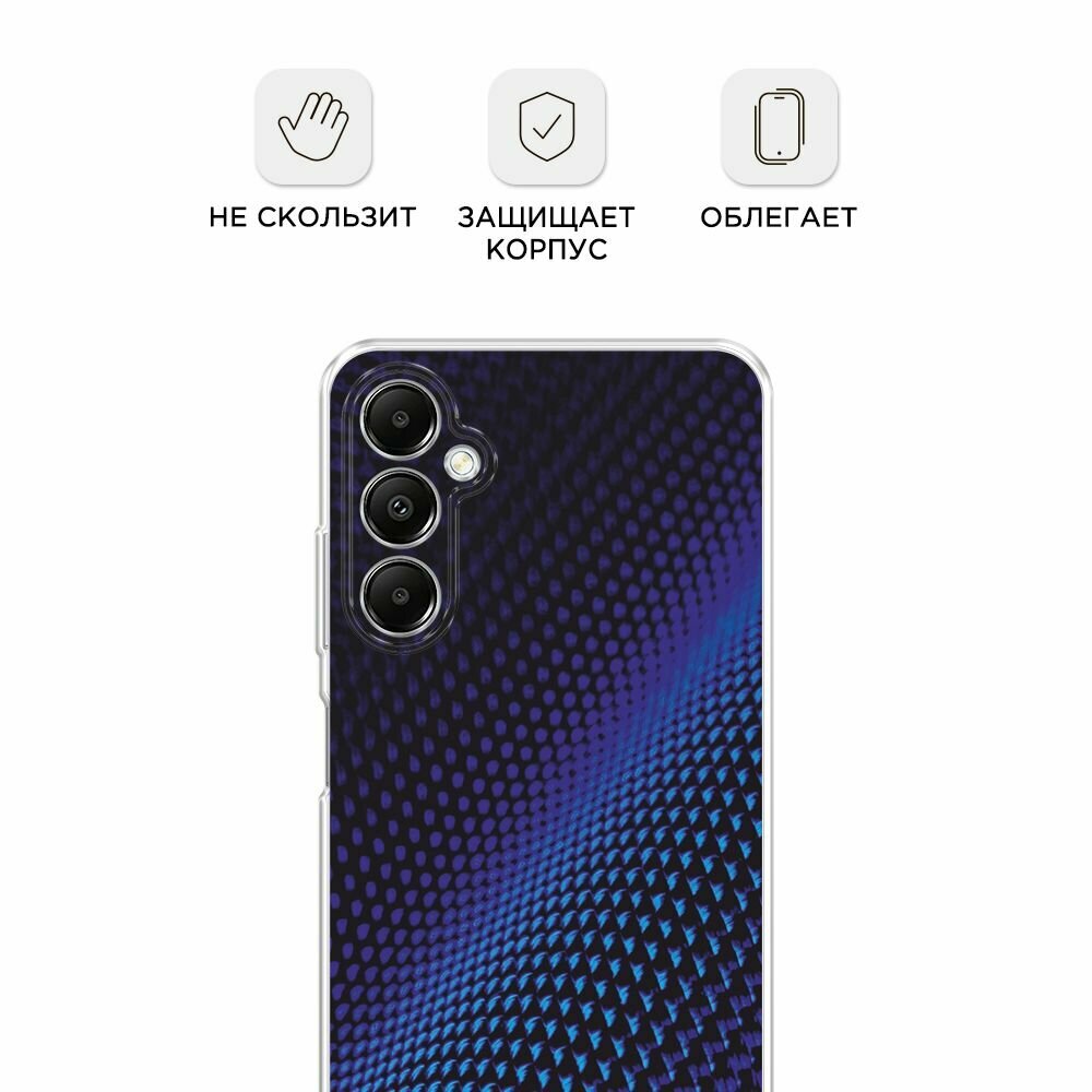 Чехол на Samsung Galaxy A05s / Самсунг Галакси A05s с принтом "Синий карбон" — фото 1