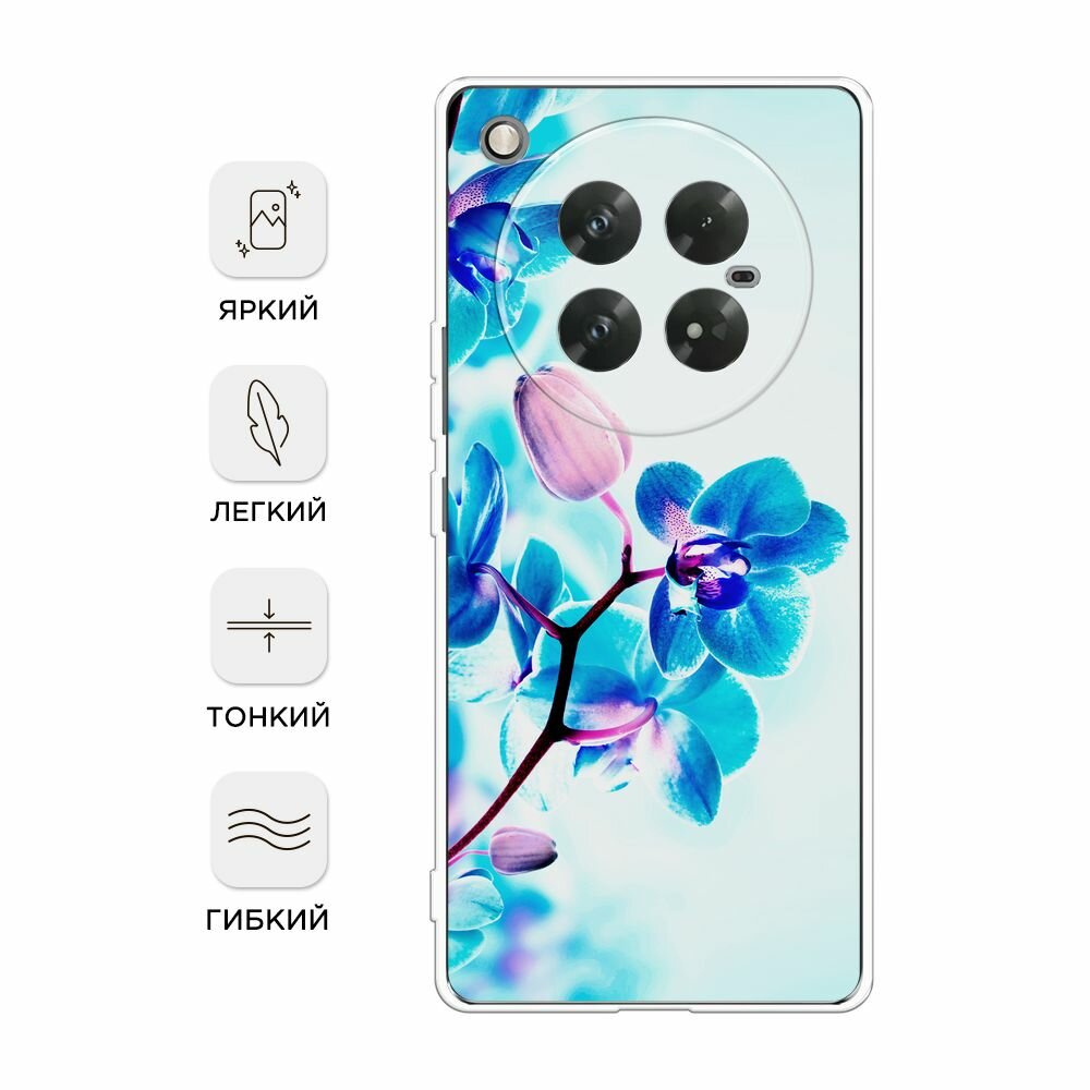 Чехол на Infinix Zero 40 5G / Инфиникс Зеро 40 5G с принтом "Голубая орхидея" — фото 1