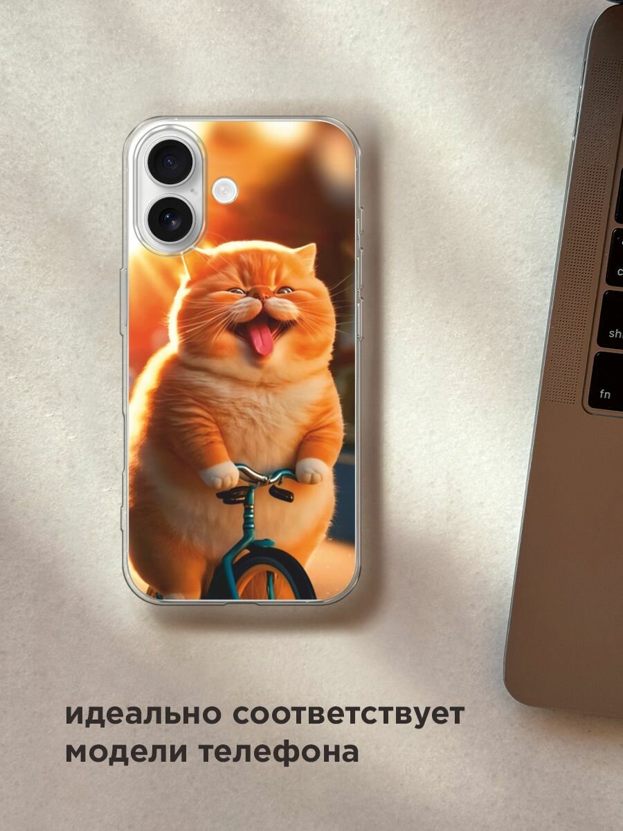 Чехол на Apple iPhone 17 / Айфон 17 с принтом "Кот на велике" — фото 1