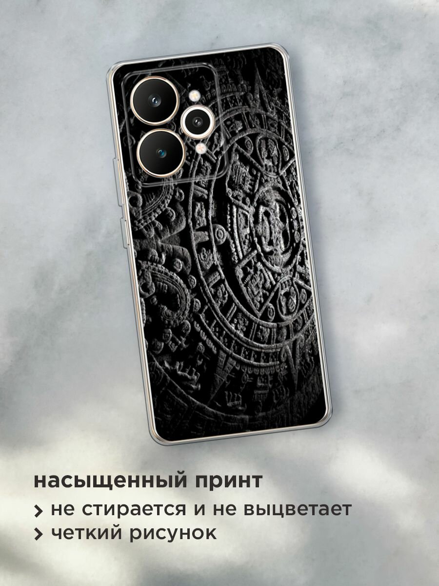 Силиконовый чехол на Realme 15 / Реалми 15 с принтом "Узоры ацтеков 3" — фото 1