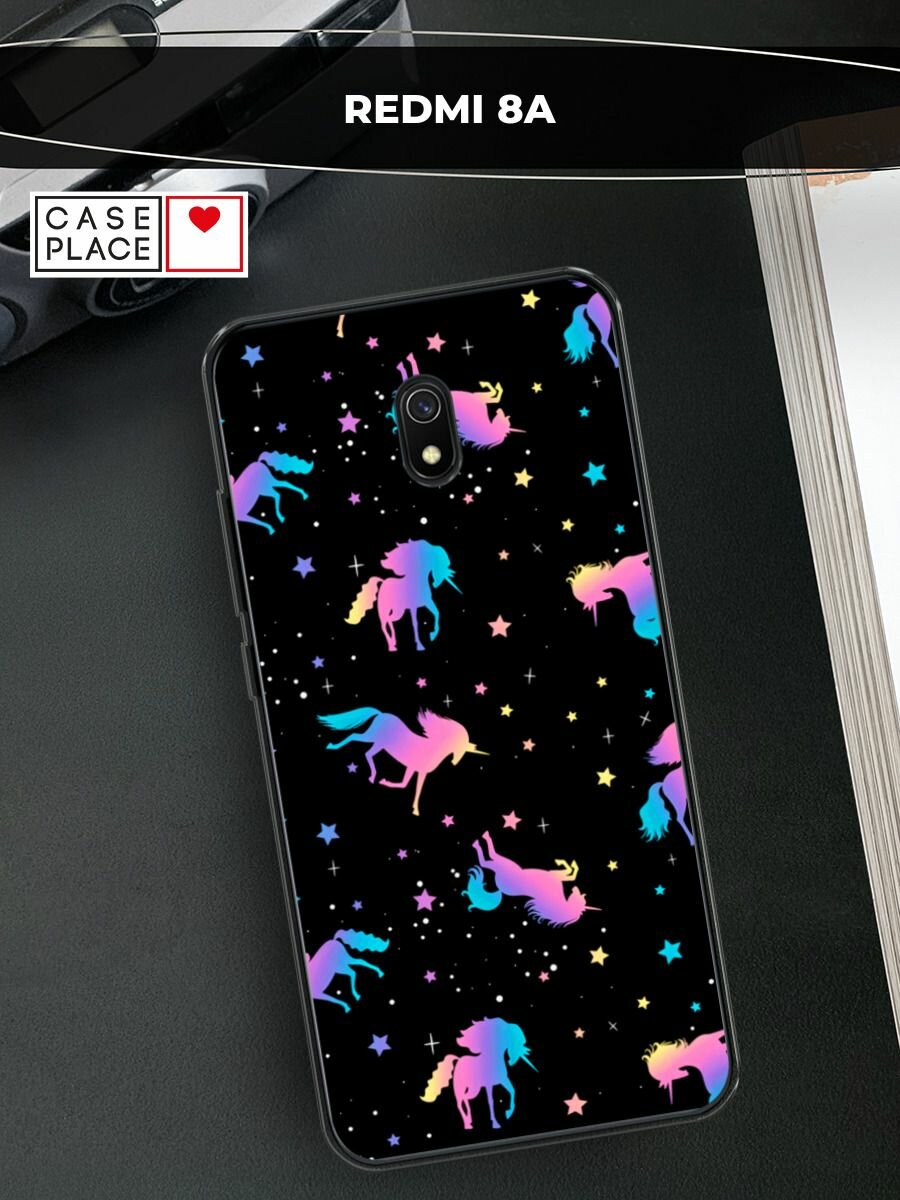 Чехол на Xiaomi Redmi 8A / Сяоми Редми 8А с принтом "Единороги градиент"