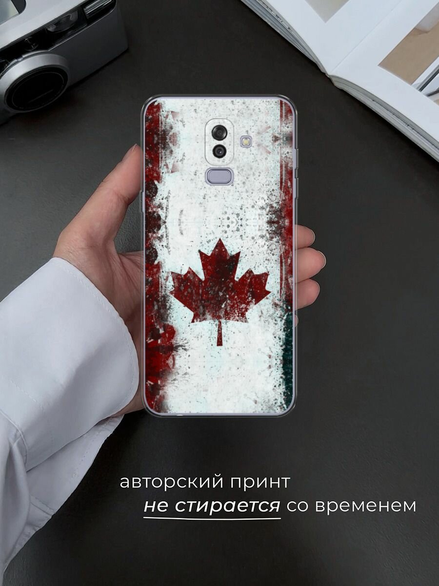 Чехол на Samsung Galaxy J8 / Самсунг Галакси Джей 8 с принтом "Канада" — фото 1