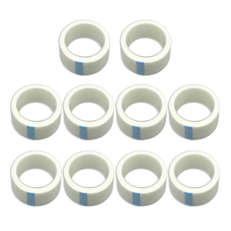 10 шт, Дышащая бумажная лента для наращивания ресниц Micropore, медицинская клейкая лента, инструменты для макияжа, средства для ухода за ранами и травмами, наборы первой помощи