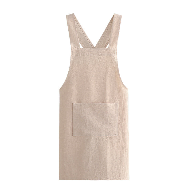 Фартук Youbu, японский, хлопчатобумажный креп, бежевый, 4 цвета