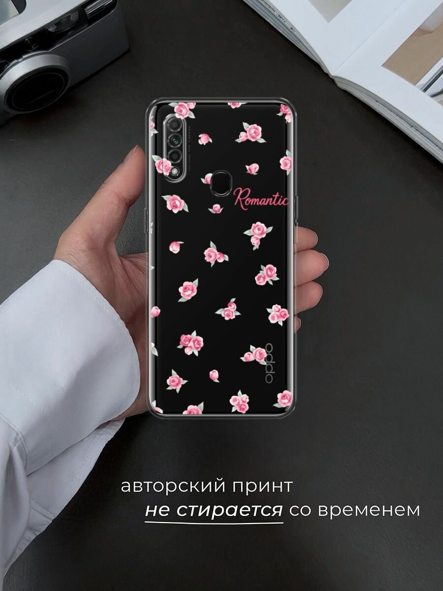 Чехол на Oppo A31 / Оппо А31 с принтом "Romantic 2", прозрачный — фото 1