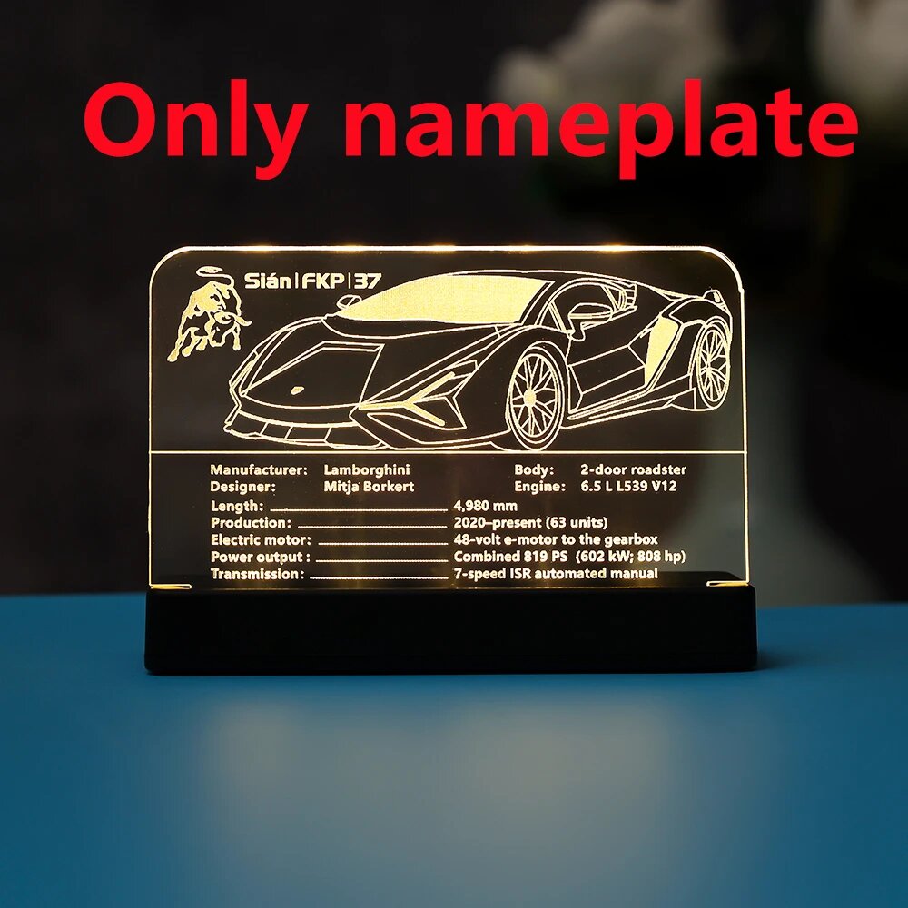 Kyglaring LED светильник для LEGO 42115 Sian FKP 37 42115 Nameplate