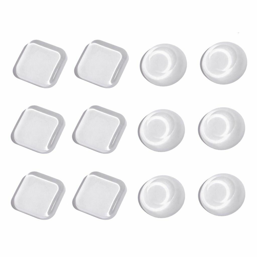 12шт Силиконовых дверных фиксаторов, Прочные настенные накладки, не скользящий клей для дома